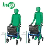 Hugo Elite Blue Rollator Walker with Adjustable Seat, Backrest ...