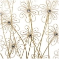 Free Shipping! DecMode 22x60 Gold Metal Floral Sculpture with Crystal ...