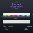 YIIYRY RGB Rechargeable Sound Control Light with App Control,16 LED 18 ...