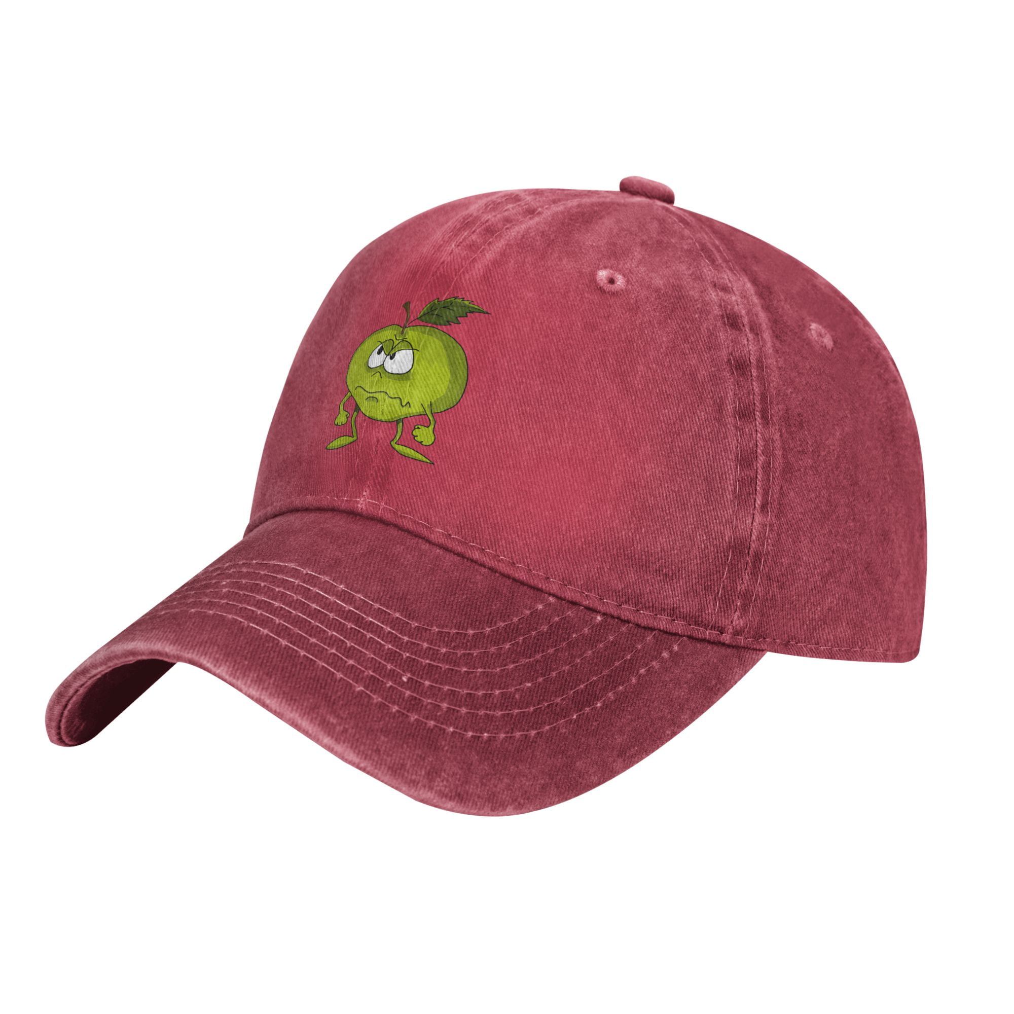 ZICANCN Mens Hats Unisex Baseball Caps-Angry Cartoon Apple Hats for Men ...