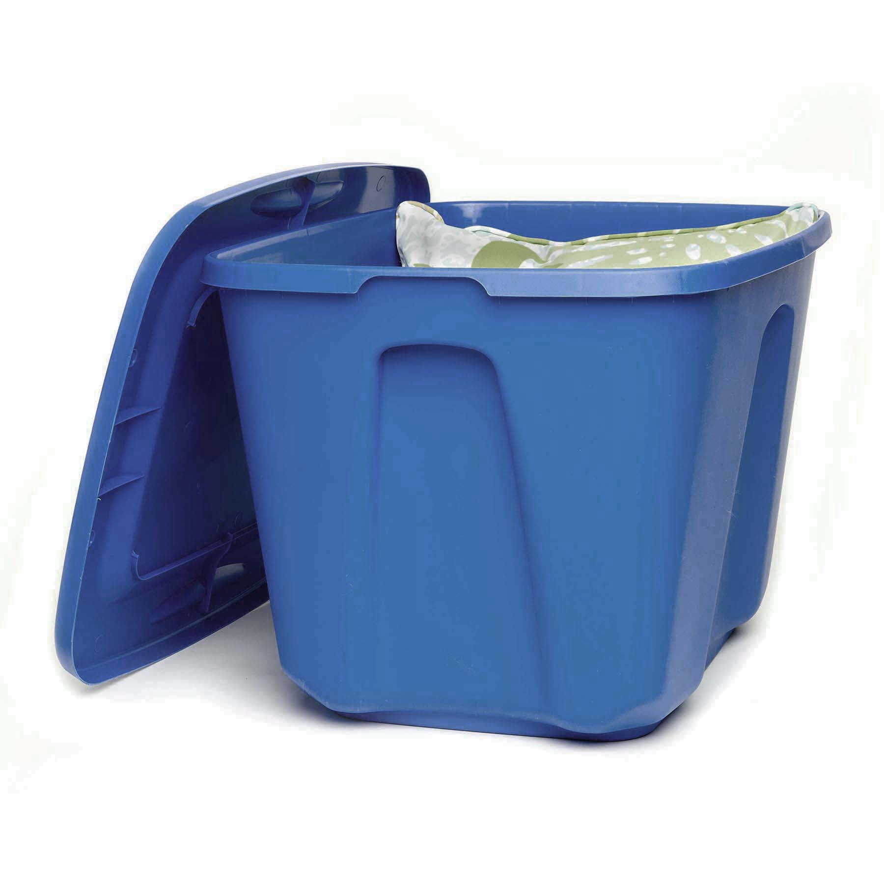 Homz 18 Gallon Storage Container, Cobalt Blue, Set of 4 - Walmart.com