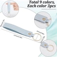 9 Colors PU Leather Keychain with Iron Key Rings Mixed Color 137~140mm ...