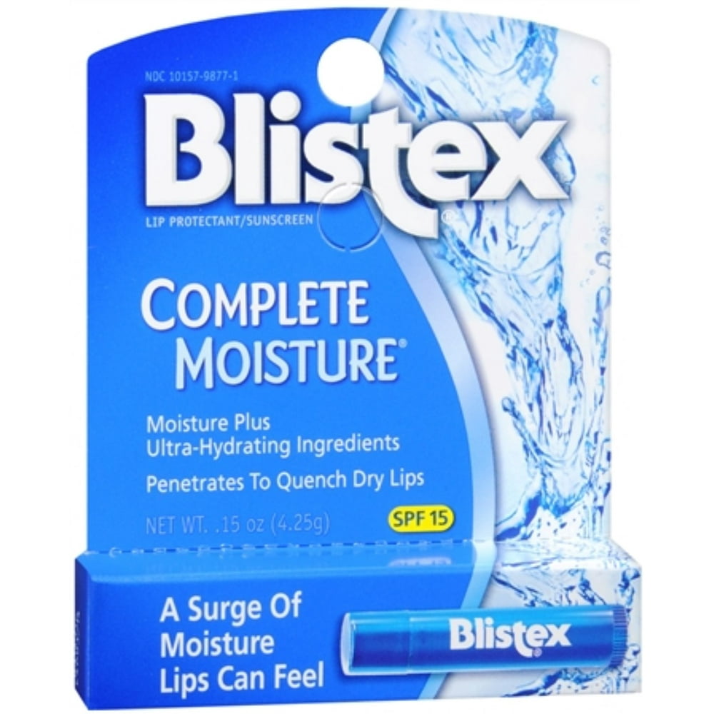 Blistex Complete Moisture Lip Protectant SPF 15 0.15 oz - Walmart.com ...