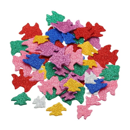 Uxcell Foam Stickers,2Pack 60Pc Adhesive Glitters Foam Shape Sticker ...