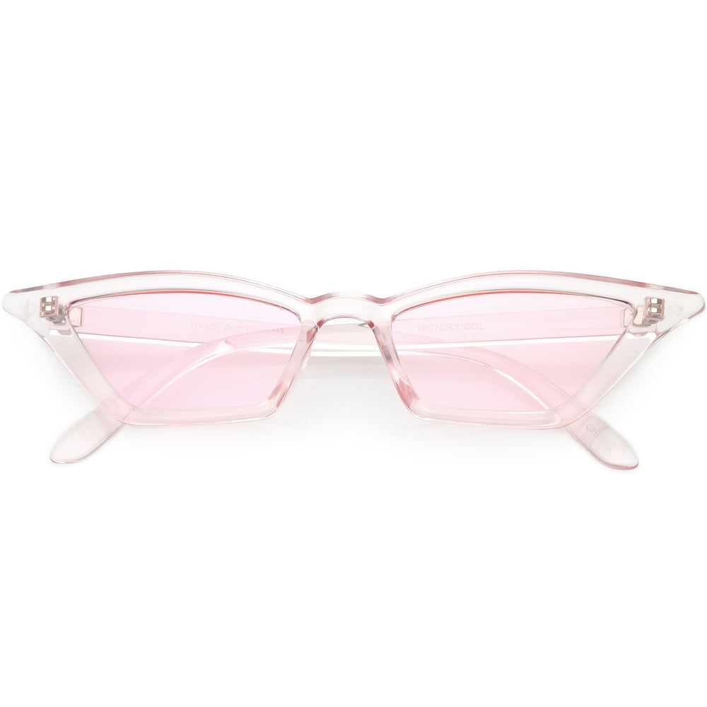 Sunglass La Translucent Retro Cat Eye Sunglasses For Women Color