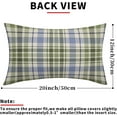 Blue Green Spring Plaid Pillow Covers 12x20 Set of 2 Seasonal Tartan ...