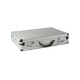 Alpine Swiss Travel Brief with Leather Strap: Aluminum Attache Case ...