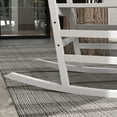 2-Piece White Wood Rocking Chair Set with Side Table, 45.25" H ...