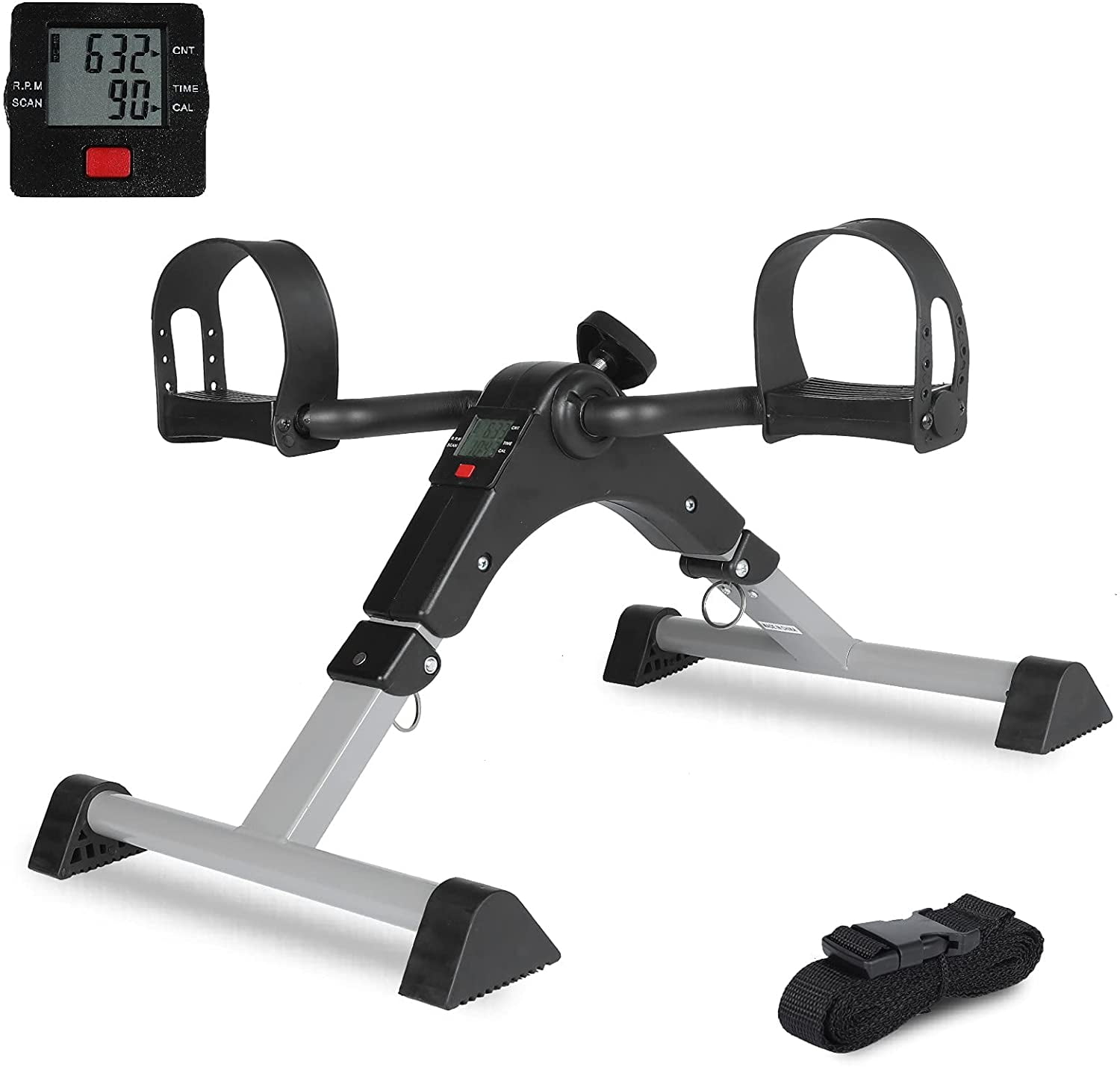 MEETWARM Pedal Exerciser Under Desk Exercise Peddler Arm Leg Folding ...