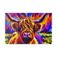 Highland Cow Abstract - Canvas Wall Decor Wall Art Home Decor Scottish ...