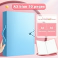 Blue [A3] With Handle, 40 Sheets A3/A2 Children'S Drawing Folder, 8K ...