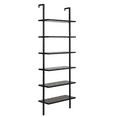 Nathan James Theo 6-Shelf Tall Bookcase, Wall Mount Bookshelf Wood ...