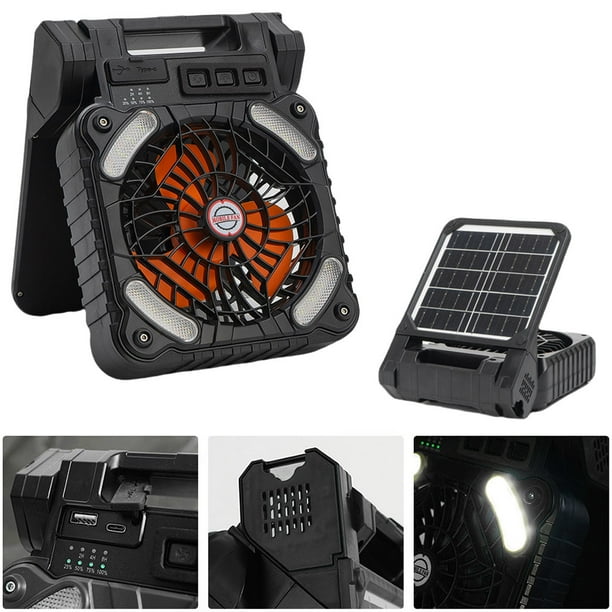 Fan Campamento Solar Al Aire Libre Fanáticos Solares Portátiles ...
