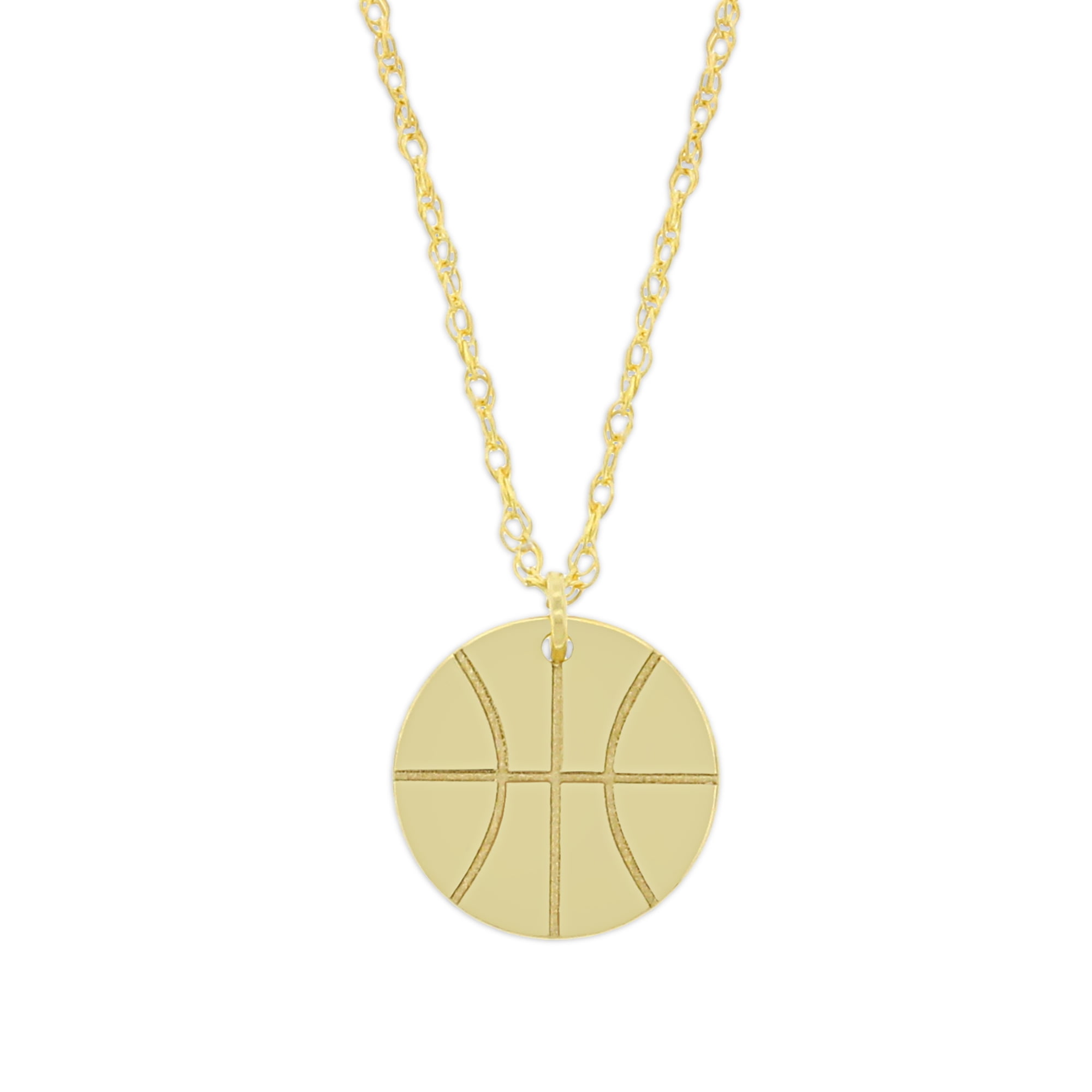 Charm America - Gold Basketball Pendant - 14 Karat Solid Gold ...