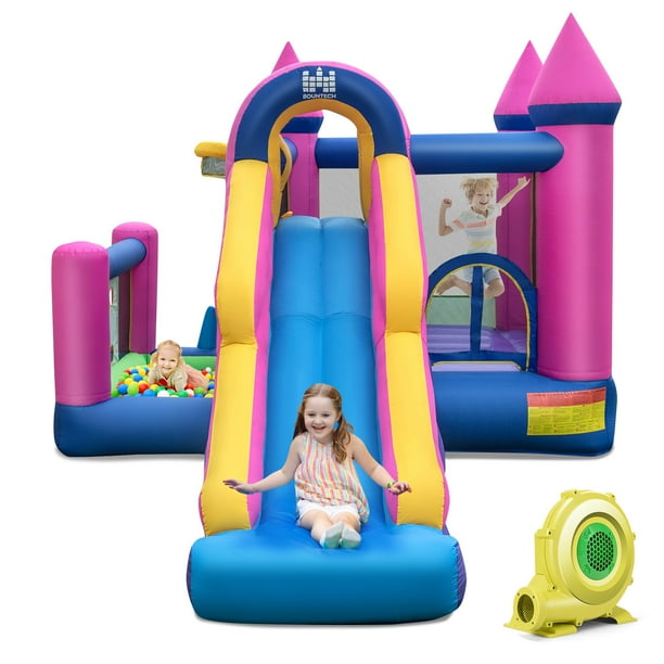 Infans Kids Inflatable Bounce Castle 7-in-1 Jumping House w/ Long Slide ...