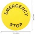 GOOHOCHY 6Pcs Emergency Stop Warning Decals Yellow PVC Push Button ...