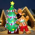 7FT Christmas Inflatables Outdoor Decorations, Blow Up Yard Decoration ...