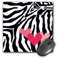 3dRose Pink Hearts Zebra Print, Mouse Pad, 8 by 8 inches - Walmart.com
