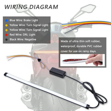 Benafini Led 3 Wire 12V Brake Light License Taillight Red for Atv off ...