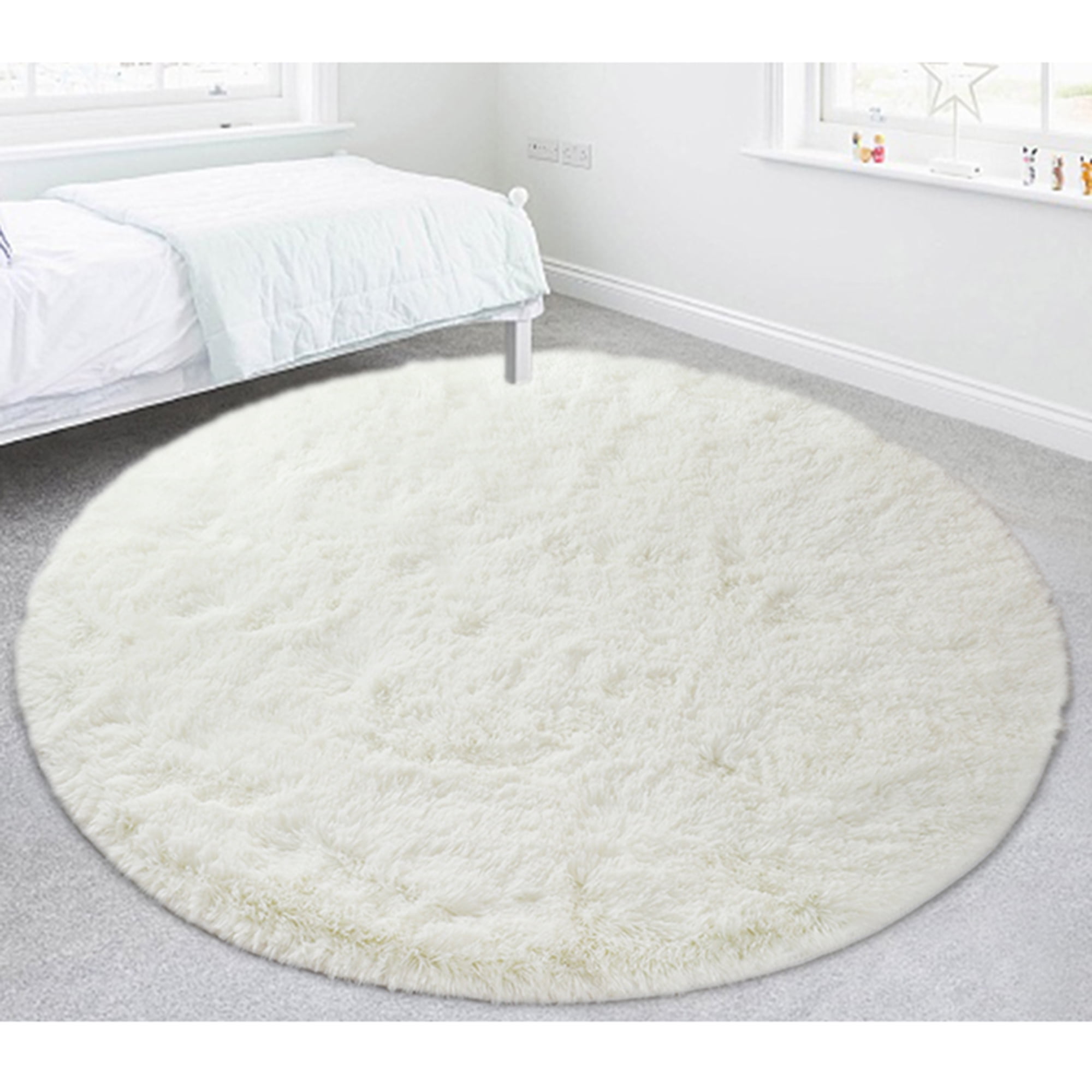 YouLoveIt Round Rug Home Decor Floor Rugs Circle Carpets Plush Shag ...
