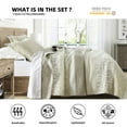 Pangushan 100 Cotton Quilt Set King Size 3pcs Botanical Elegant