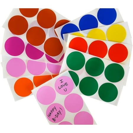 Round 2" inch Sticker 50mm dot labels, Colored Circle Stickers ...