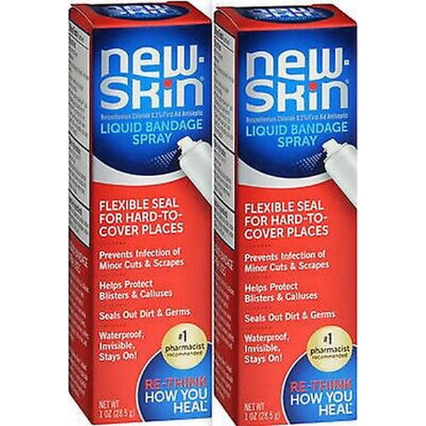 New Skin Liquid SPRAY Bandage 1oz ( 2 canisters ) NEW LOOK! - Walmart.com