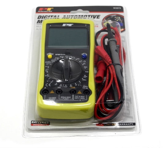 Performance Tool Digital Automotive Multimeter Tester UL Listed Leads ...