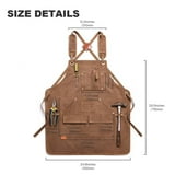 woodworking Apron，Aprons for Men Men and Women with Pockets,Canvas Cross Back Heavy Duty ...