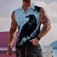HCYSFG Mens Men's Plus 3D Gothic Print shirt Notch Neck Button Down ...