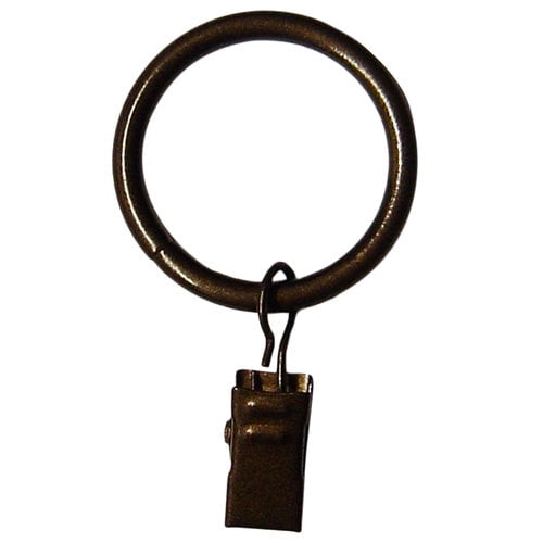 Mainstays Oil Rubbed Bronze Curtain Clip Rings, Set of Seven - Walmart.com