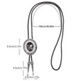 Braided Shoestring Bolo Tie with Metal Carving Charm Round Shape Cowboy ...