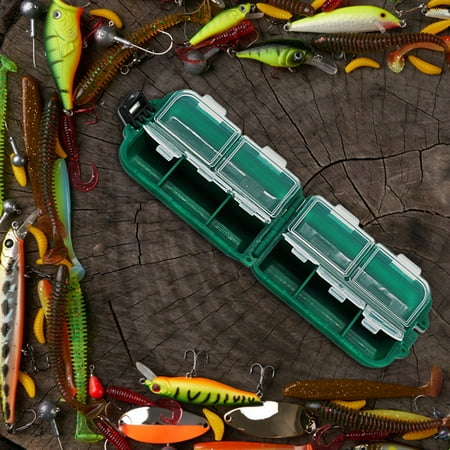 2pcs 10 Compartments Storage Case Box Fly Fishing Lure Spoon Hook Bait ...