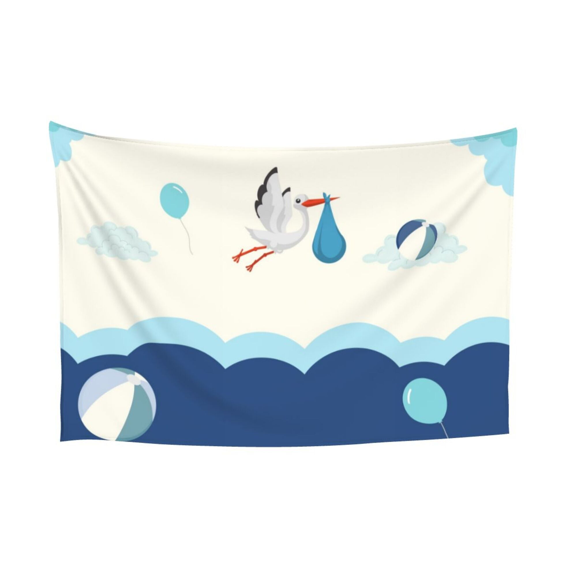 ZICANCN Funny Tapestry for Bedroom Aesthetic,Stork Balloons Birth ...