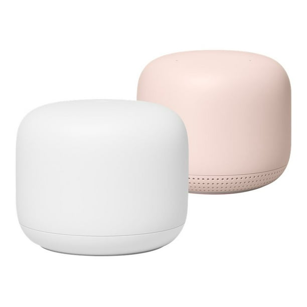 Google Nest Wifi 2 Pack (AC2200 Mesh Router with 1 Point) - Sand ...