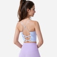 Active Women's Crisscross Strappy Sports Bra with Lace-Up Detail ...