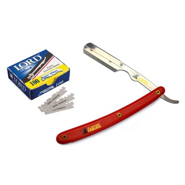 100 BLADES + Facón Professional Classic Straight Edge Barber Razor ...