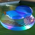 H2OGO!, Inflatable Pool Float, 46' Swim Bright LED Ring with Backrest ...