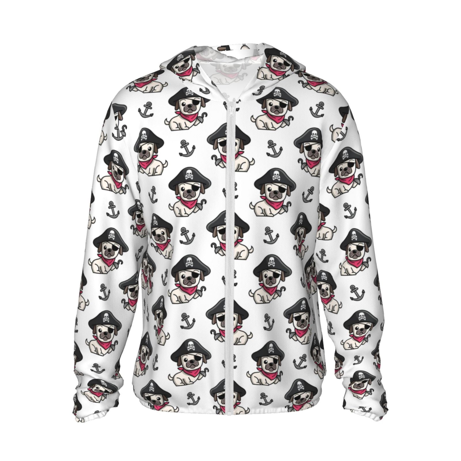 Bingfone DOG IS WEARING PIRATE COSTUME Print Sun Protection Hoodies for ...