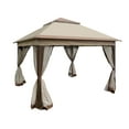 Pop Up Gazebo, 11x11 FT 2 Tier Event Tent for Garden Patio Backyard ...