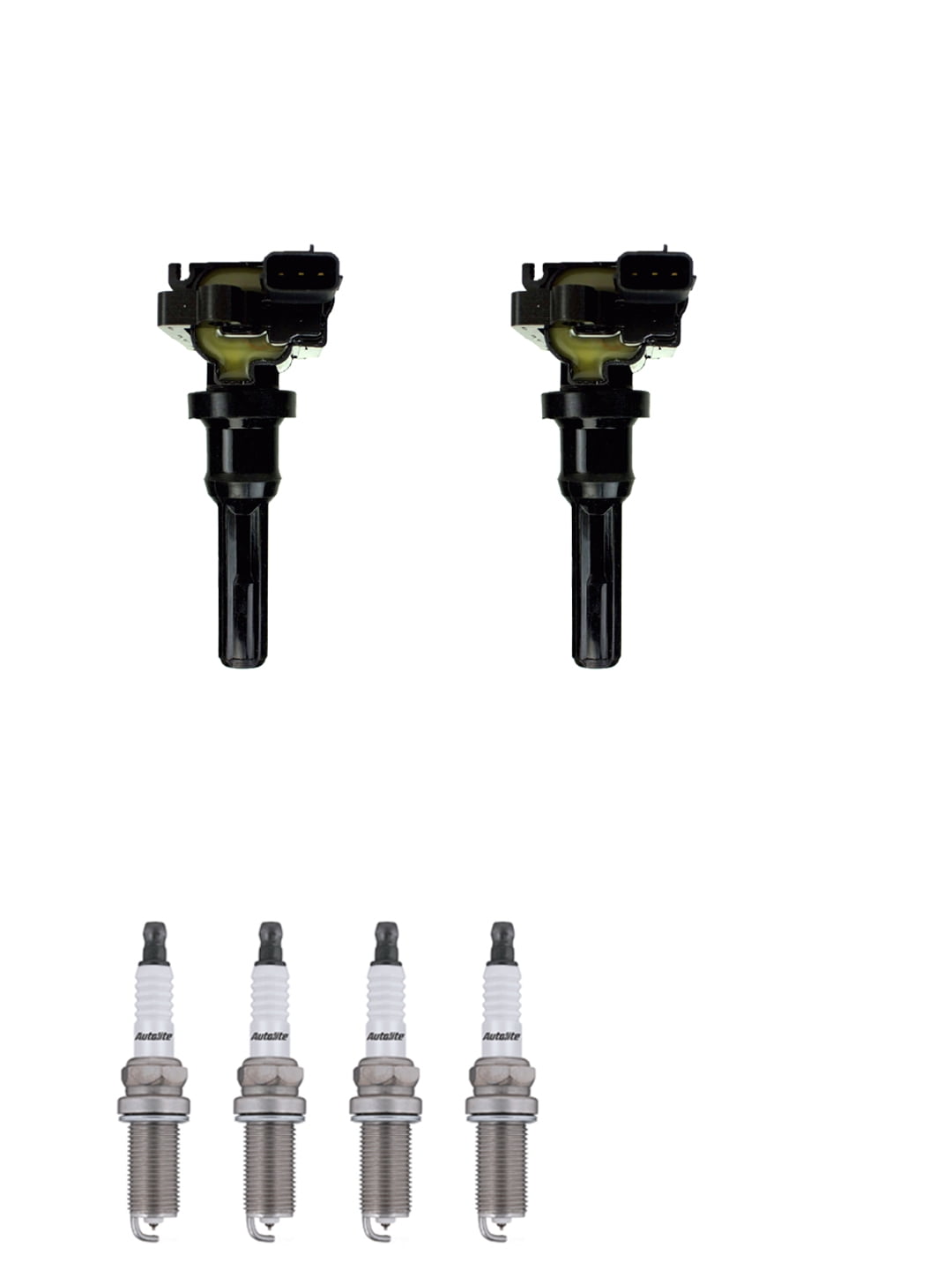 Set of 2 ISA Ignition Coils and 4 Spark Plugs Compatible with 2006 ...