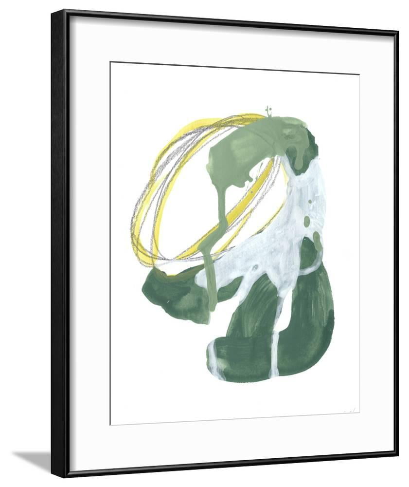 Green Discus II, Abstract Framed Art Print Wall Art by June Vess Sold ...