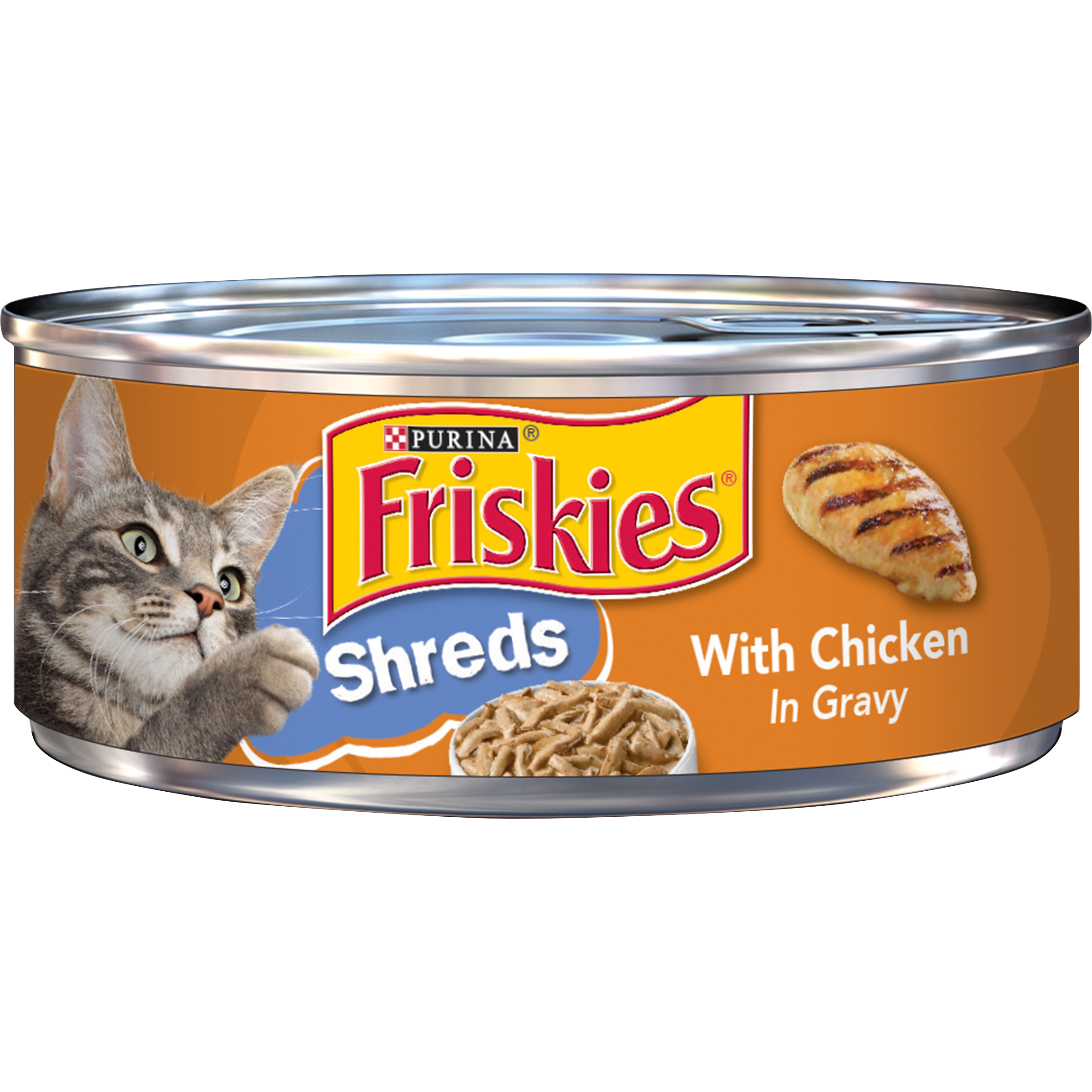 Friskies Gravy Wet Cat Food Shreds With Chicken 5 5 Oz Can 