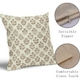 Brown Floral Pillow Covers 22x22 Inch Set of 2, Vintage Flower Block ...