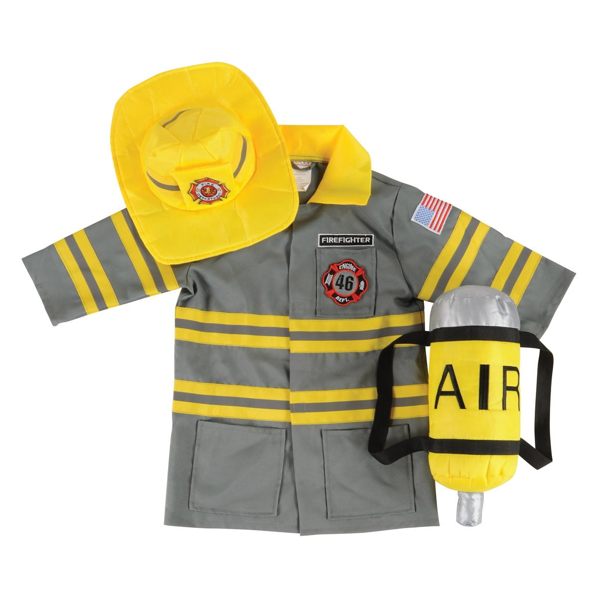 Kaplan Early Learning Firefighter Career Dramatic Play Dress Up Costume ...