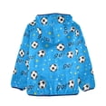 BZSMCE Double-Sided Sherpa Fleece Hooded Zipper Jacket Star Football ...