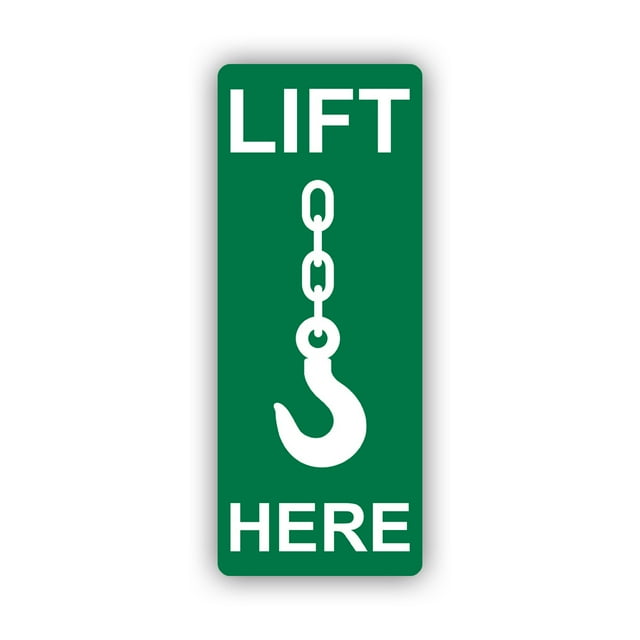 Lift Here Sticker Decal - Self Adhesive Vinyl - Weatherproof - Made in ...