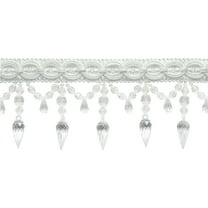 3 3/4" (9.5cm) Long Decorative Beaded Fringe Trim with Fancy Gimp ...