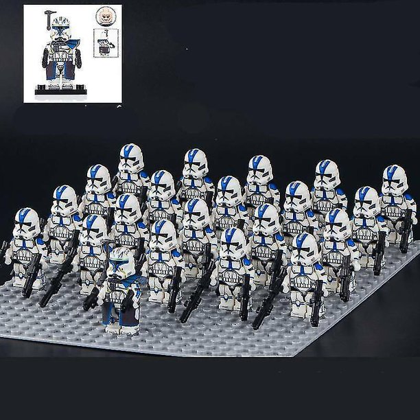 21pcs Star Wars 501st Clone Troopers Rex Minifigures Kids Toy (base ...