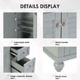 Fehomix 36-inch Bathroom Vanity with Ceramic Sink, Blue-gray ...